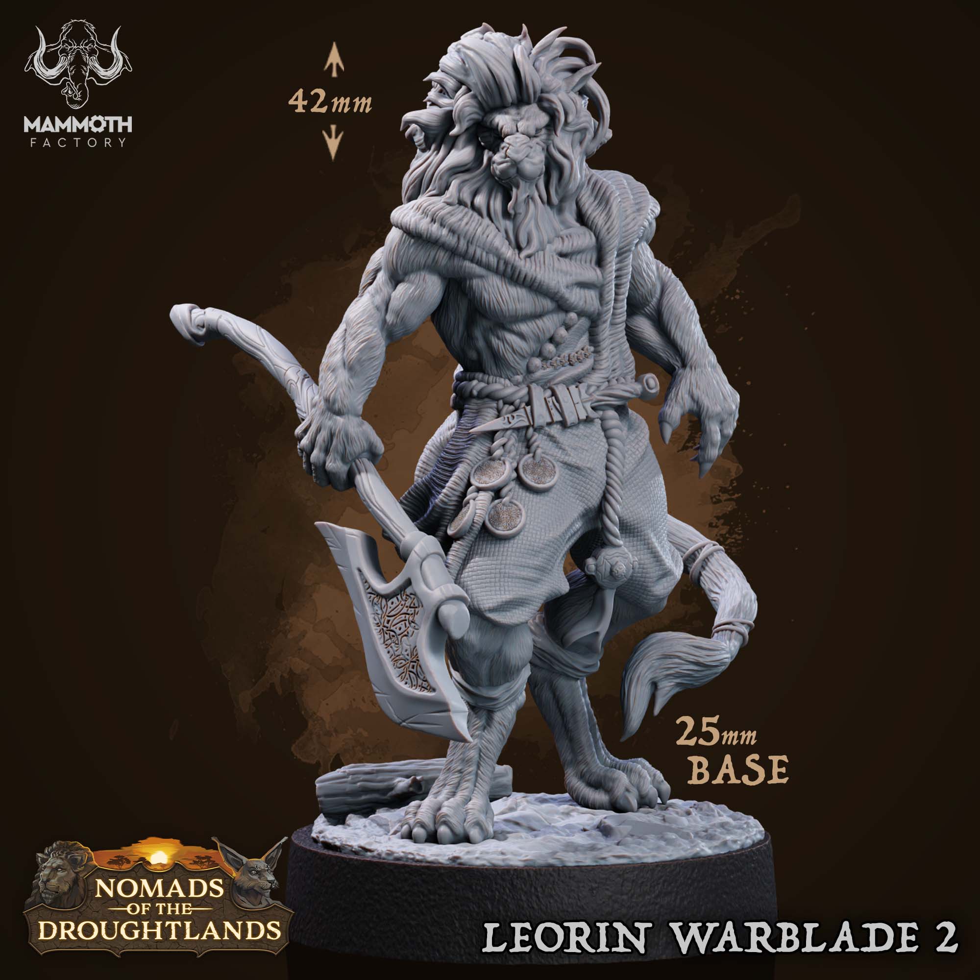 Leorin Warblade B - Loot Hoarder - 3d printed Miniatures for tabletop games