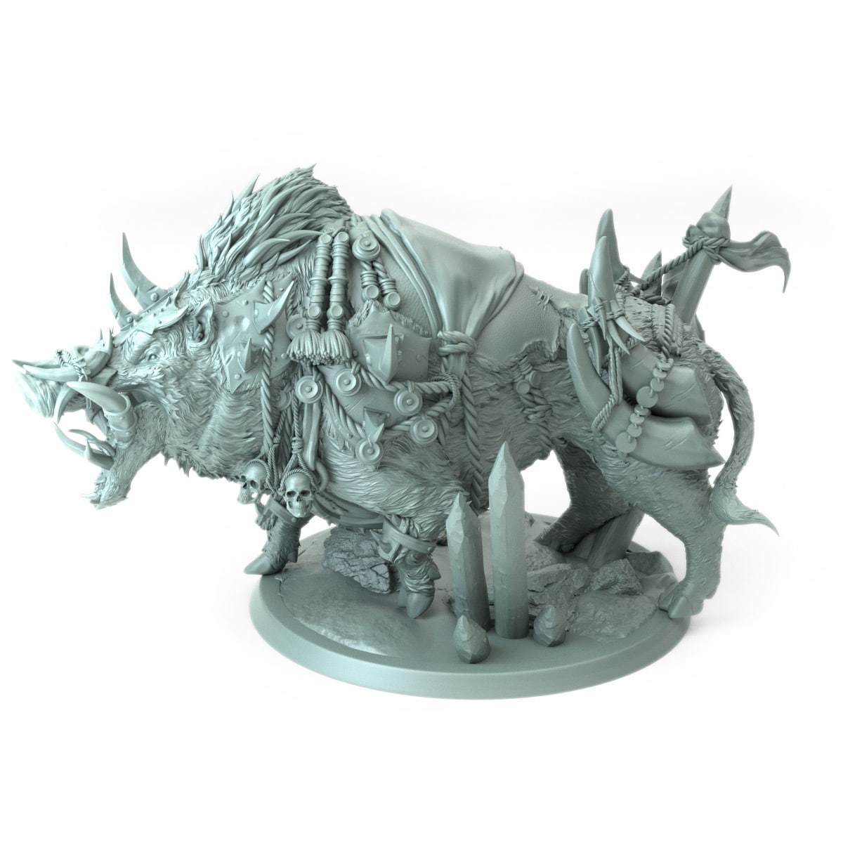 Orc Boar Stand Saddle Tabletop Miniature - Northern Orcs - RPG - D&D by ...